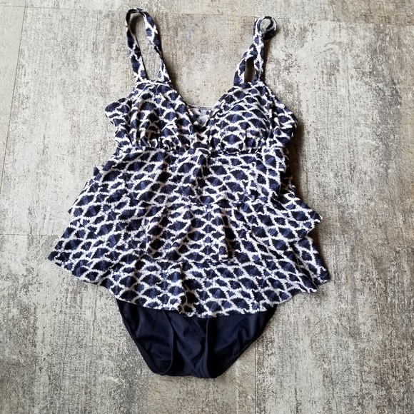 Croft And Barrow Swim Croft Barrow Swim Suit One Pc Indigo Dye